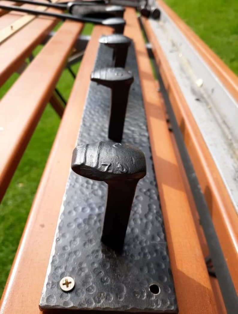 Railroad Spike Towel Hat Coat Rack Blacksmith Made - Etsy