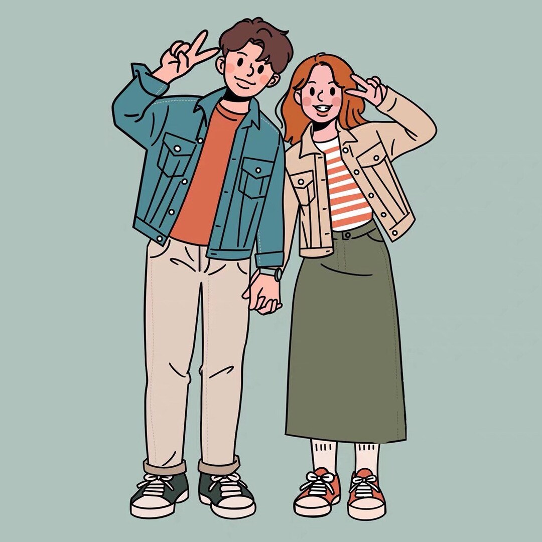 Simple Line Style Caricatures - Etsy
