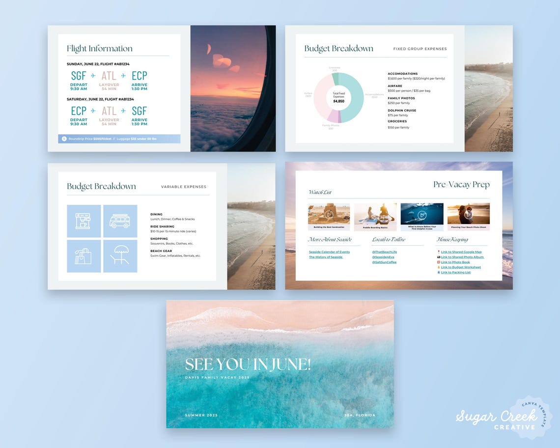 Vacation Proposal Pitch Deck: Presentation Template (canva Template) - Etsy