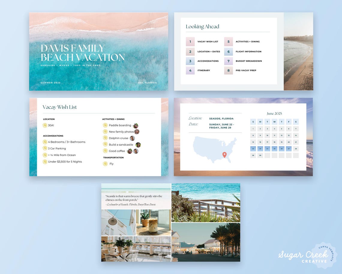 Vacation Proposal Pitch Deck: Presentation Template (canva Template) - Etsy