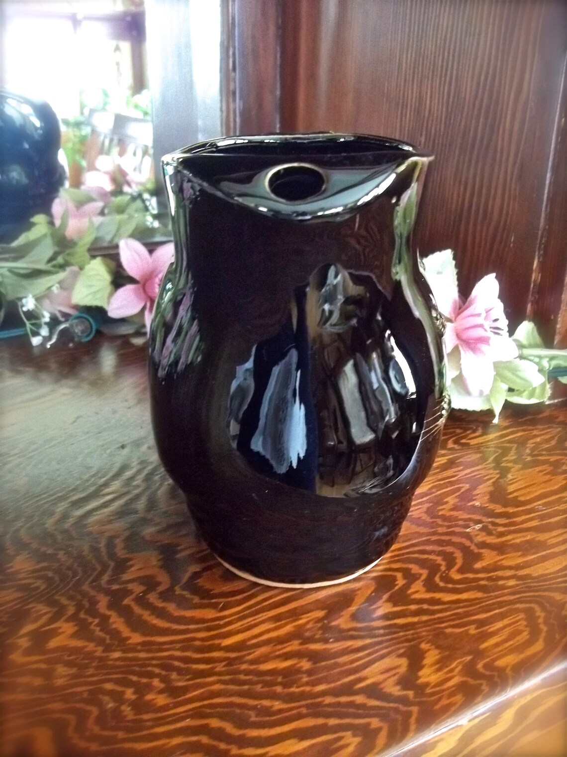 Vintage Black Pitcher Black Ceramic Pitcher Juice Pitcher - Etsy