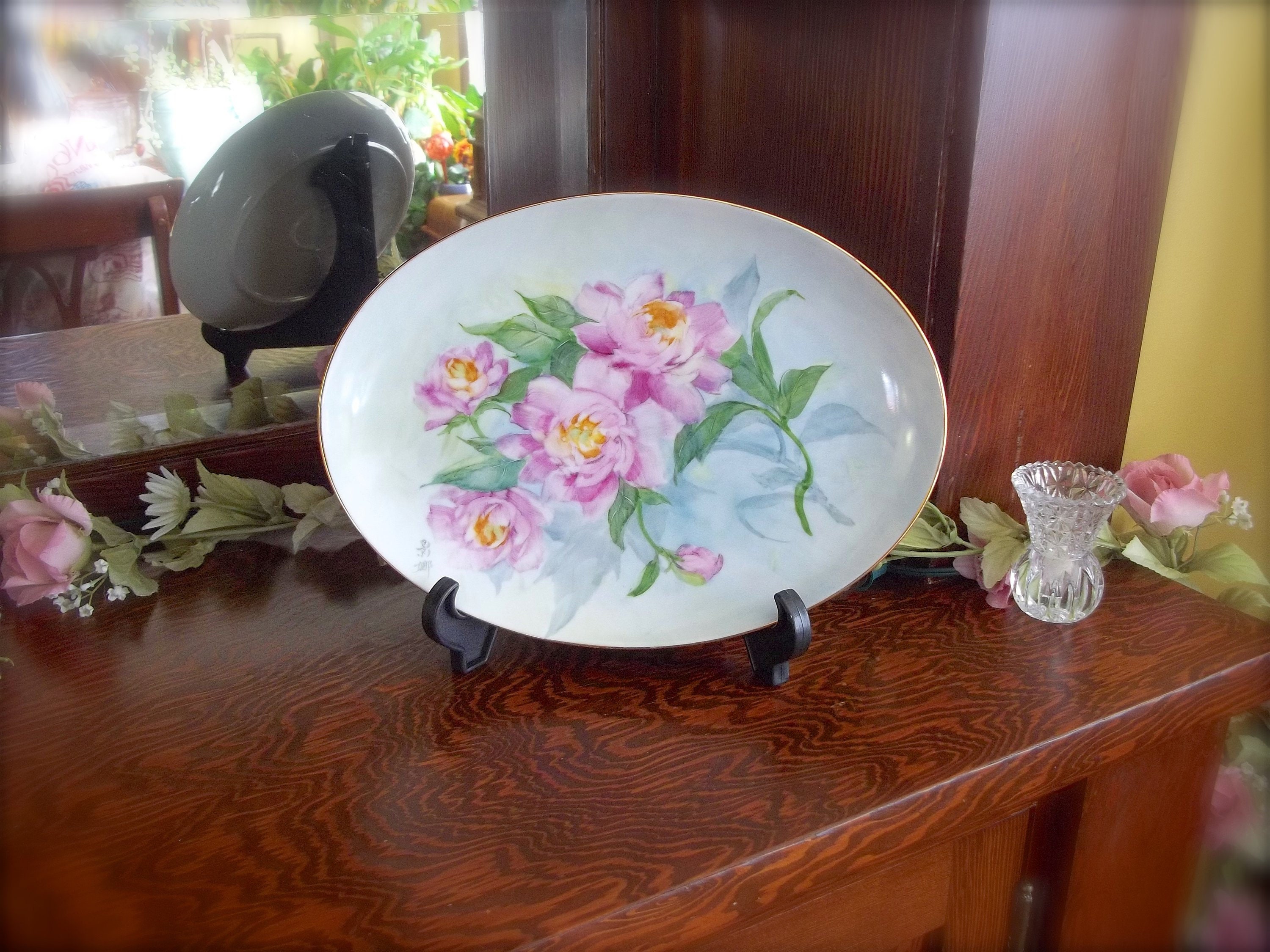 Floral Platter Vintage Floral Platter Floral Serving Dish - Etsy