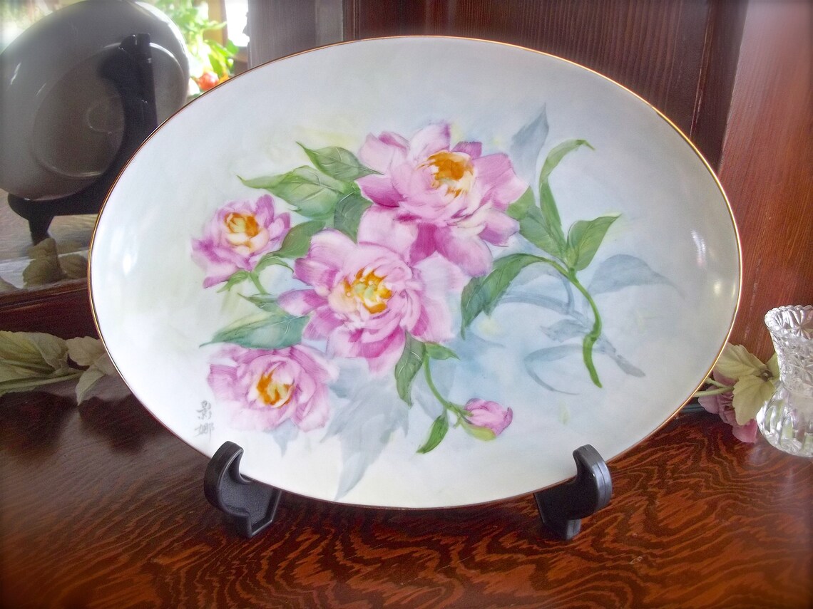 Floral Platter Vintage Floral Platter Floral Serving Dish - Etsy