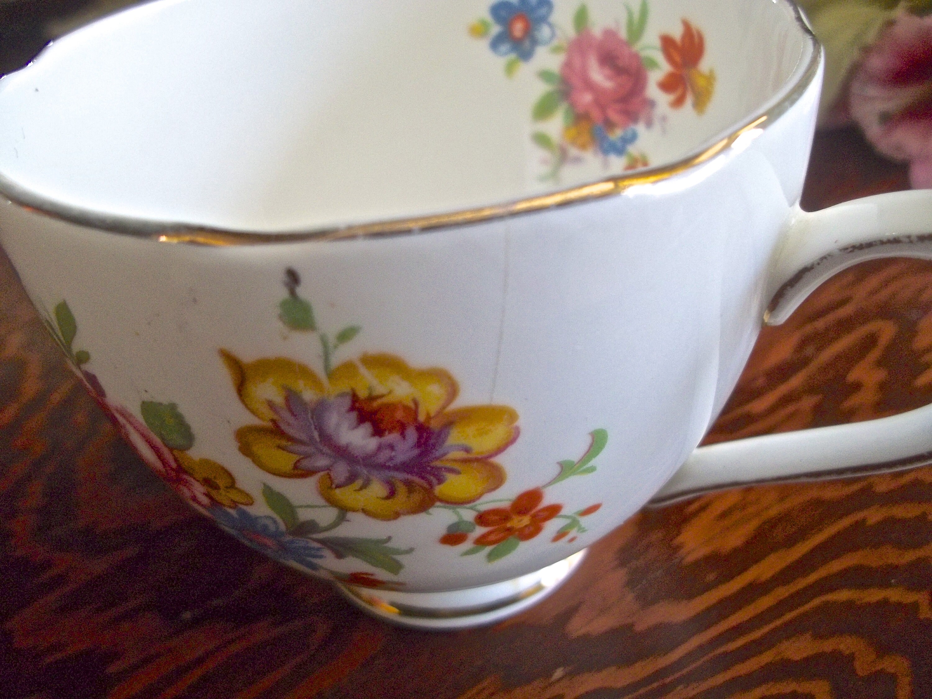 Rose Teacup, Vintage Teacup, Chic Teacup, Floral Teacup, Fine China ...
