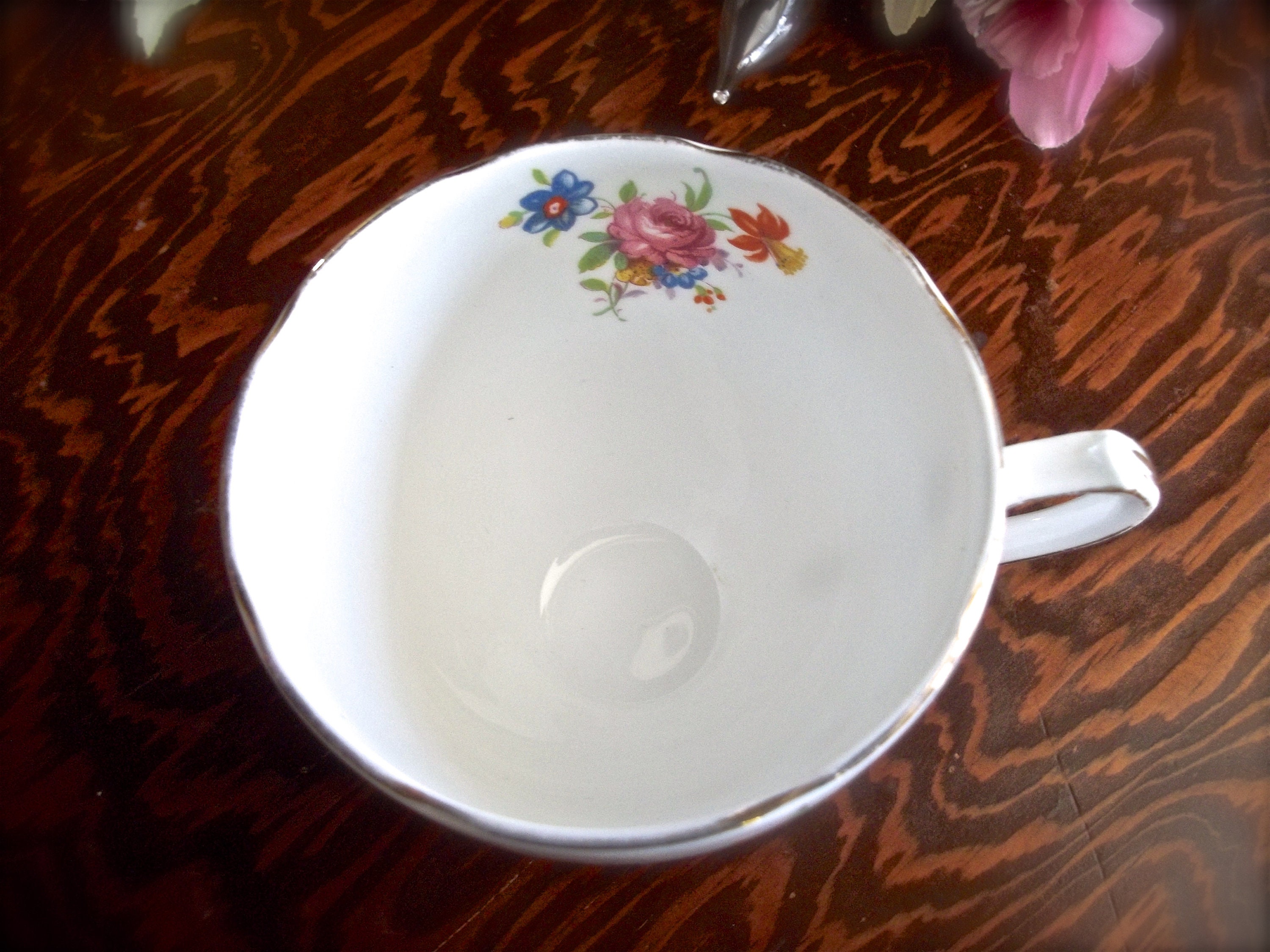 Rose Teacup, Vintage Teacup, Chic Teacup, Floral Teacup, Fine China ...