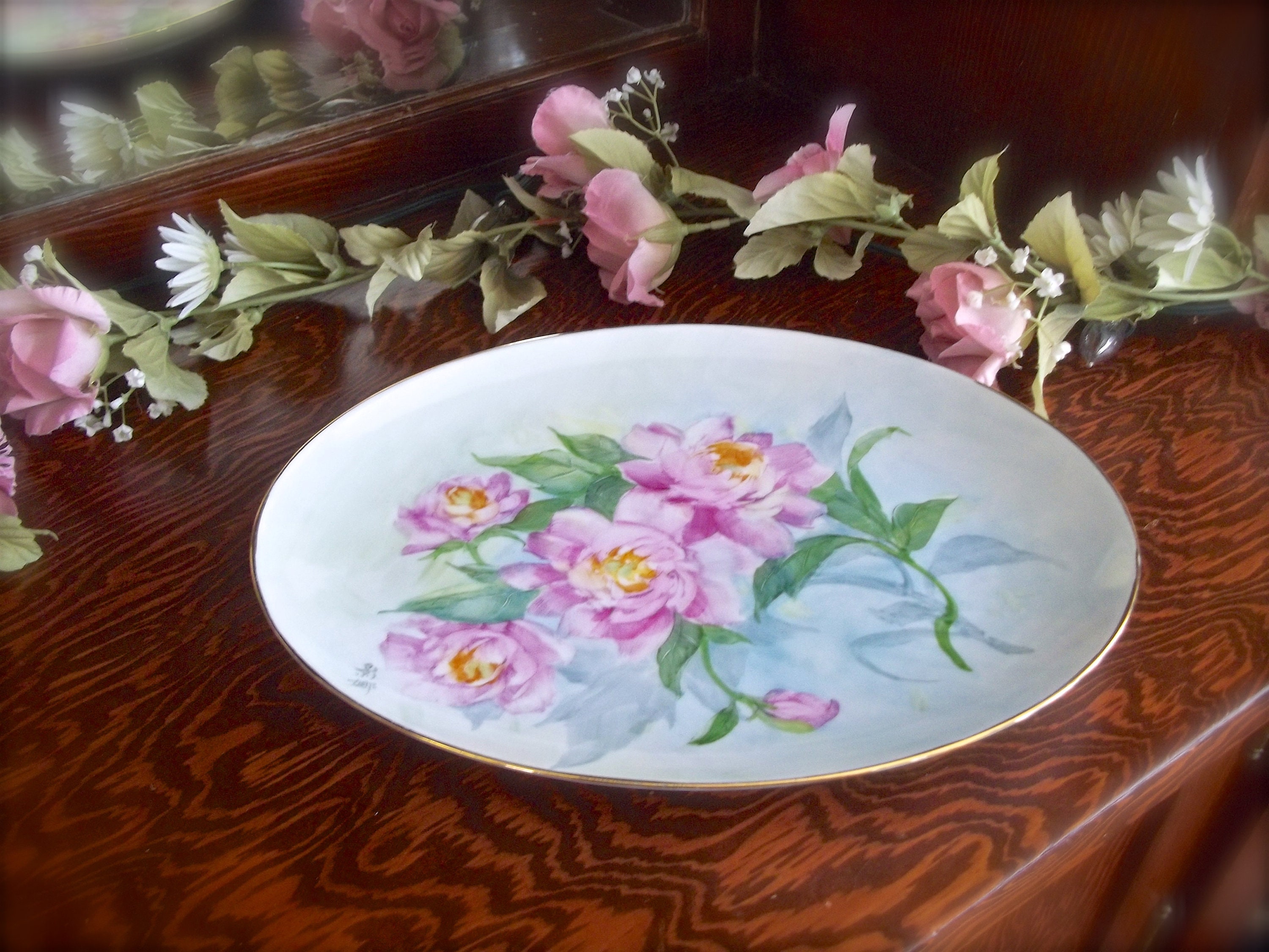 Floral Platter Vintage Floral Platter Floral Serving Dish - Etsy