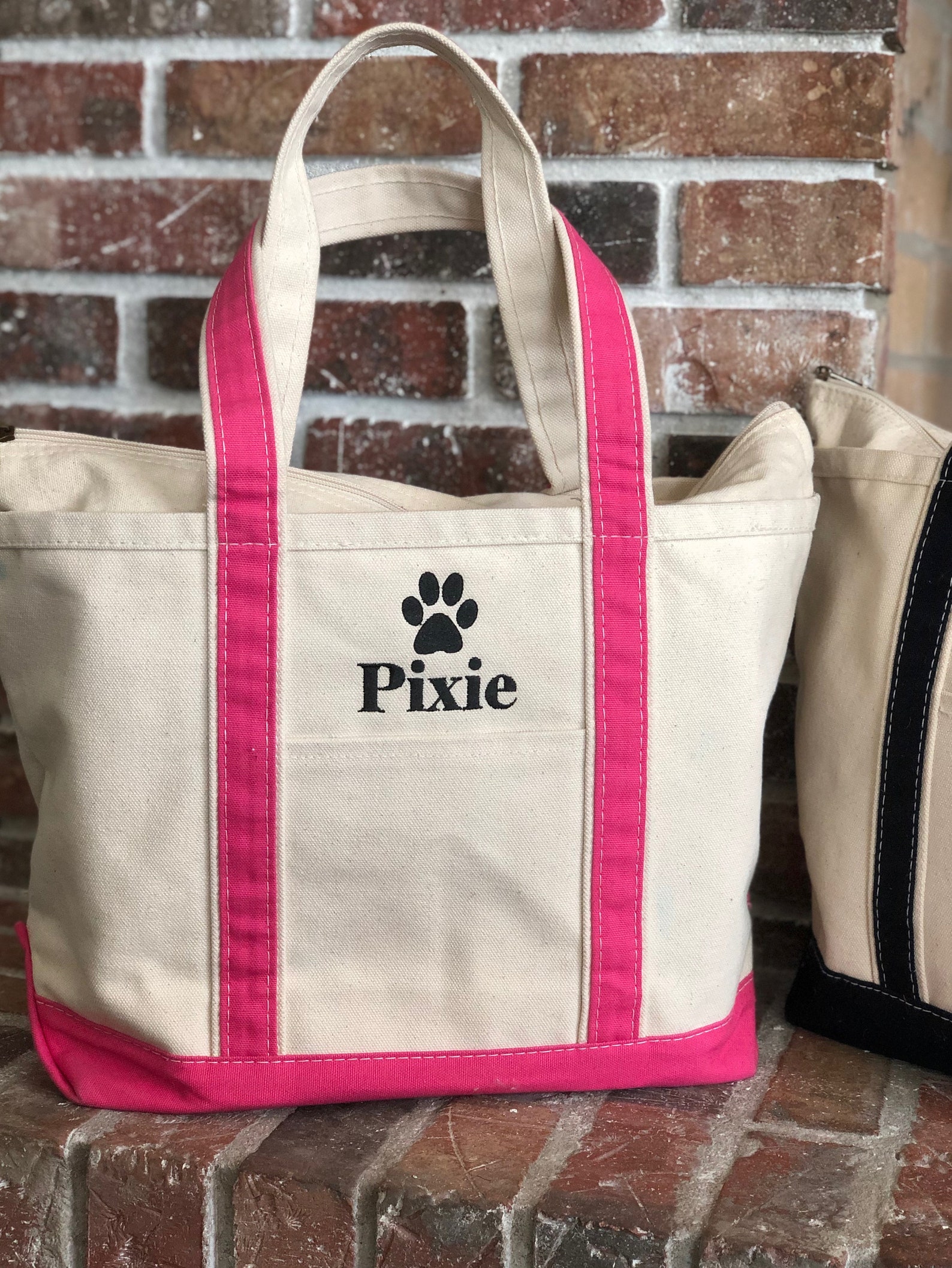 Personalized Pet Bag Personalized Dog Paw Bag Monogrammed - Etsy