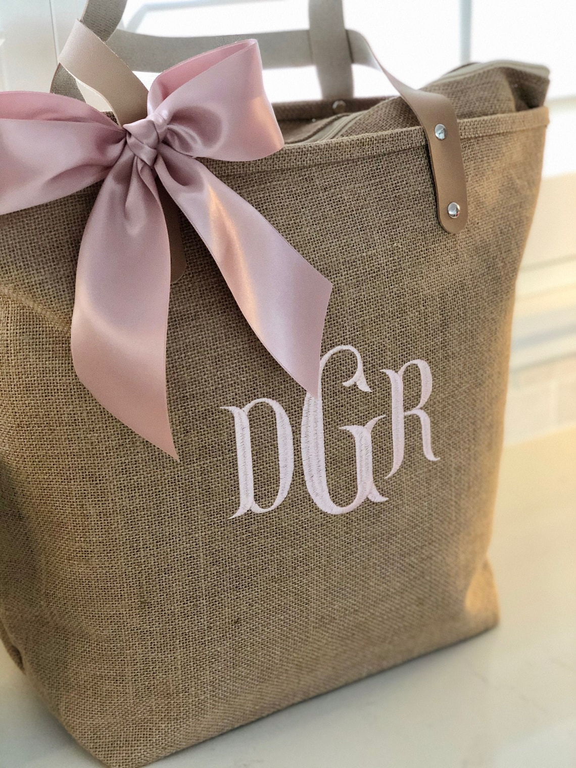 Large Size Jute Burlap Tote Bag Personalized Natural Jute Tote Etsy