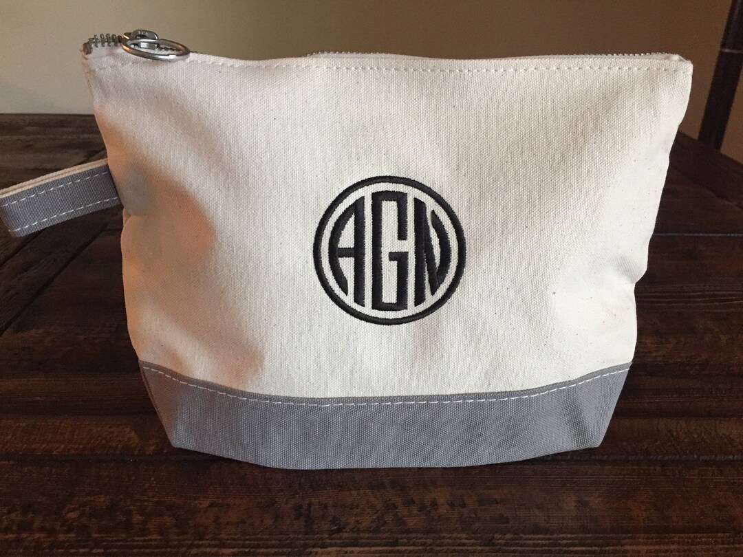Monogrammed Makeup Bag Personalized Makeup Pouch Great Bridesmaid Gift ...