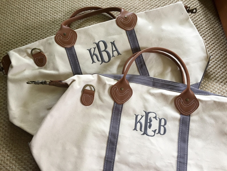 Monogram Weekender Bag Overnight Bag Gift Personalized Duffel - Etsy