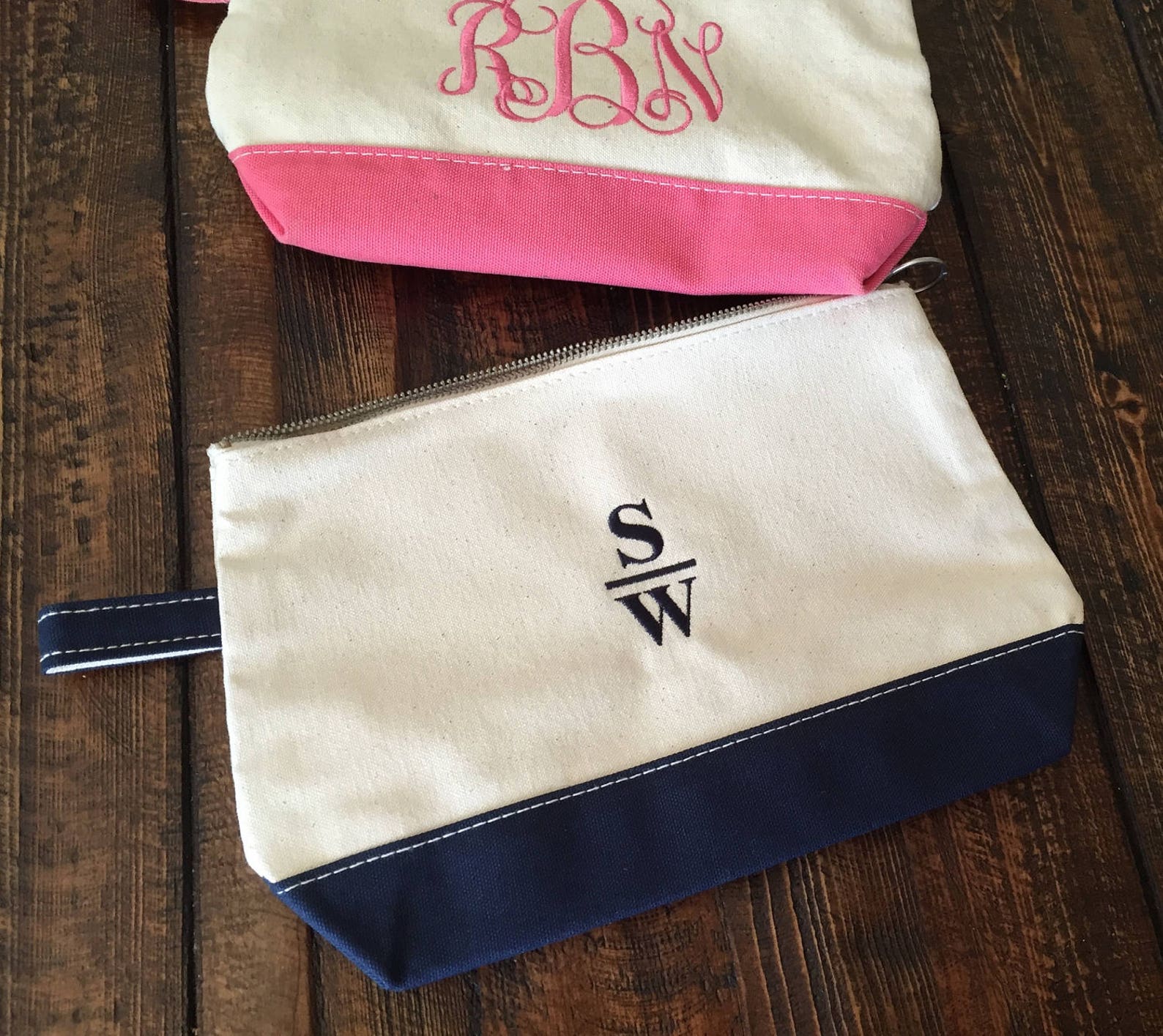 Monogrammed Makeup Bag Personalized Makeup Pouch Great - Etsy