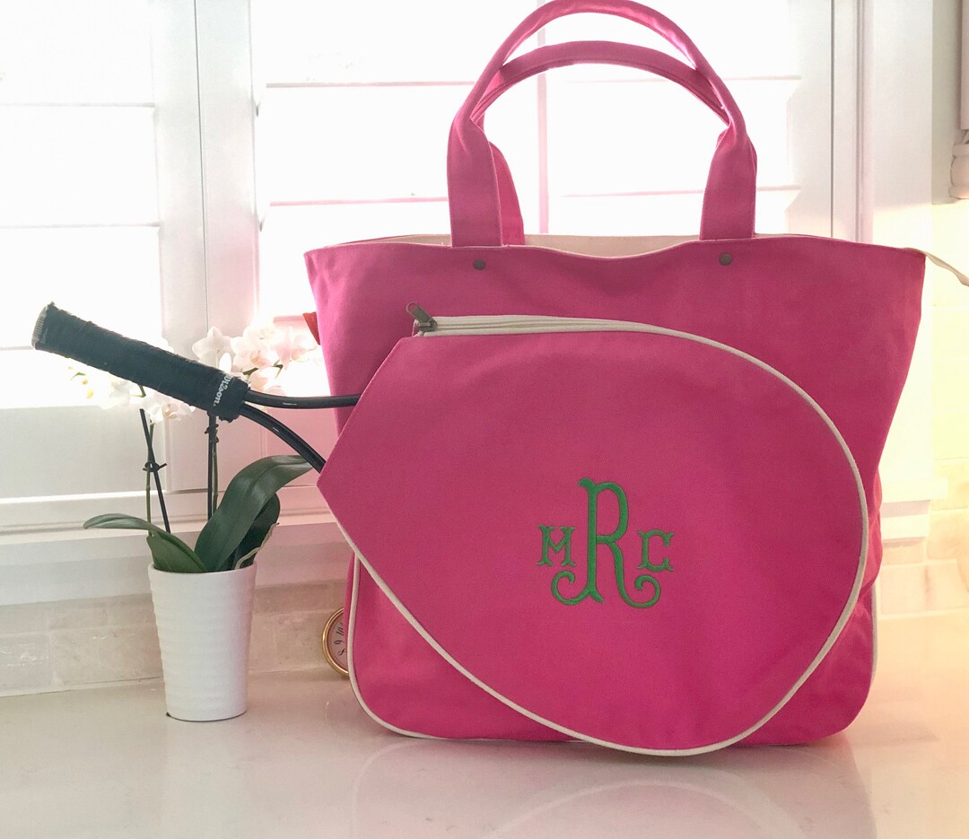 Monogrammed Tennis Bag Personalized Tennis Tote Bag Zip Closure Tennis ...