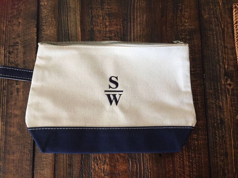 Monogrammed Makeup Bag Personalized Makeup Pouch Great - Etsy