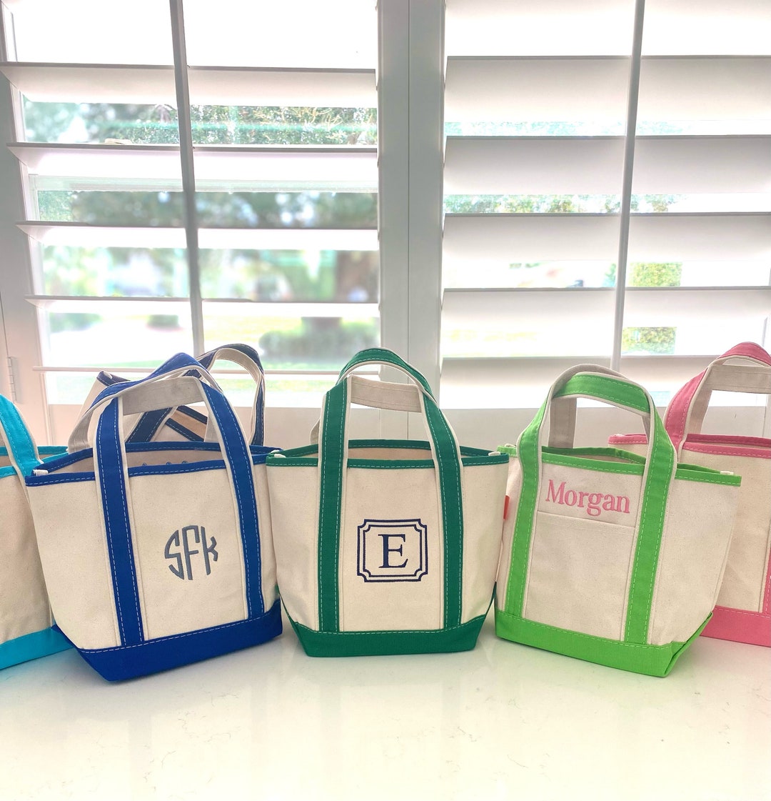 Personalized Small Tote Bag Monogrammed Canvas Tote Bag Kids Bag Book ...