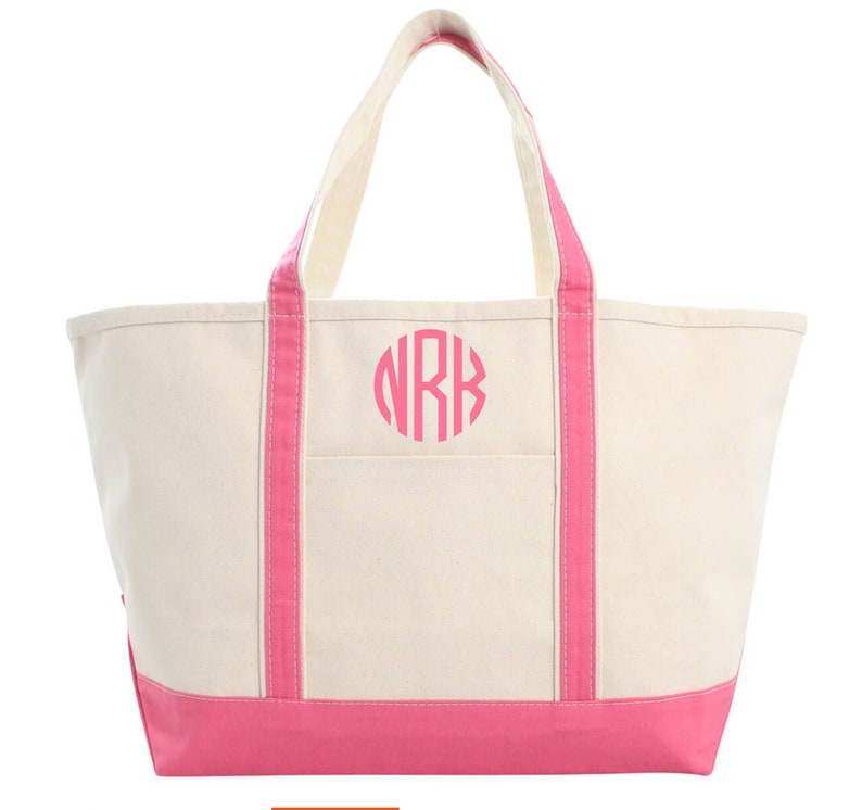Monogrammed Canvas Tote Bag Great for a Gift Embroidered | Etsy