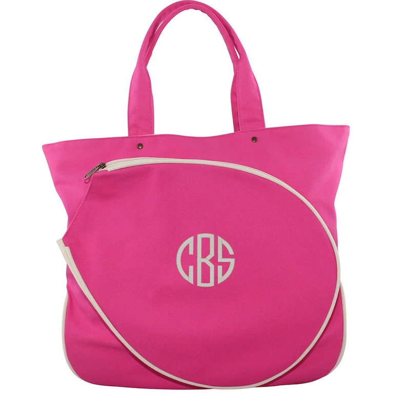 Monogrammed Tennis Bag Personalized Tennis Tote Bag Zip | Etsy