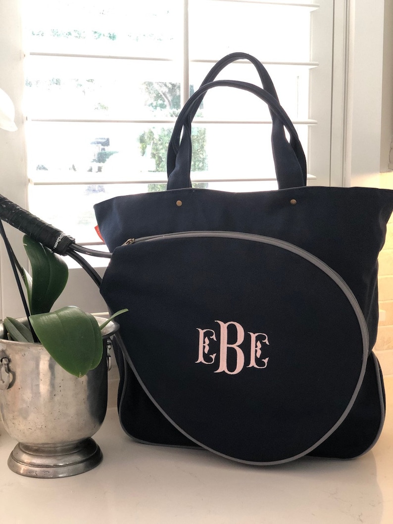 Great Gift Monogrammed Tennis Bag Personalized Tennis Tote Bag | Etsy