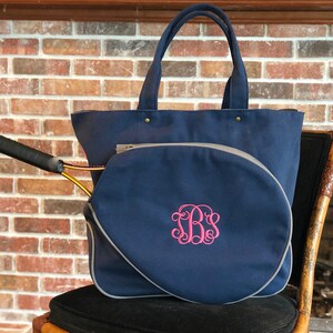 Monogrammed Tennis Bag Personalized Tennis Tote Bag Zip Closure Tennis ...