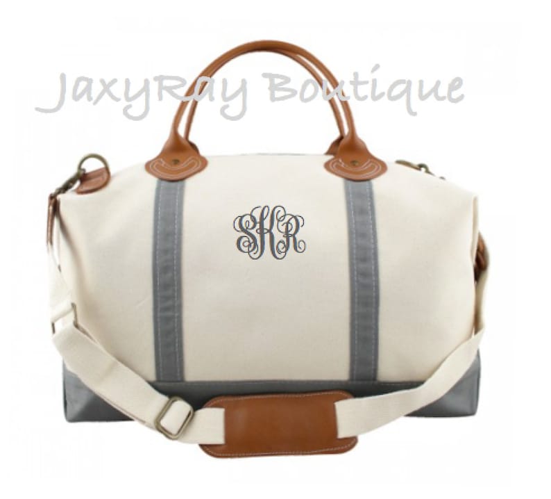 Monogram Weekender Bag Overnight Bag Gift Personalized Duffel - Etsy