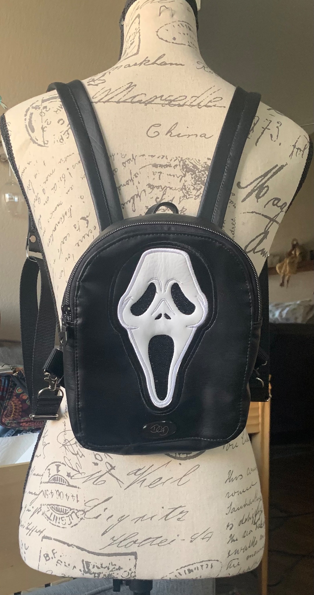 Ghostface on Black Mini Backpack/purse - Etsy