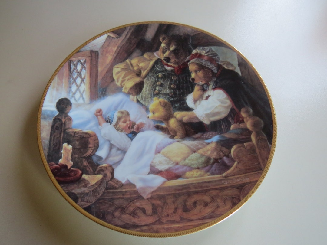 1991 Edwin Knowles Plate, Goldie Locks and the Three Bears Plate, 1991 ...