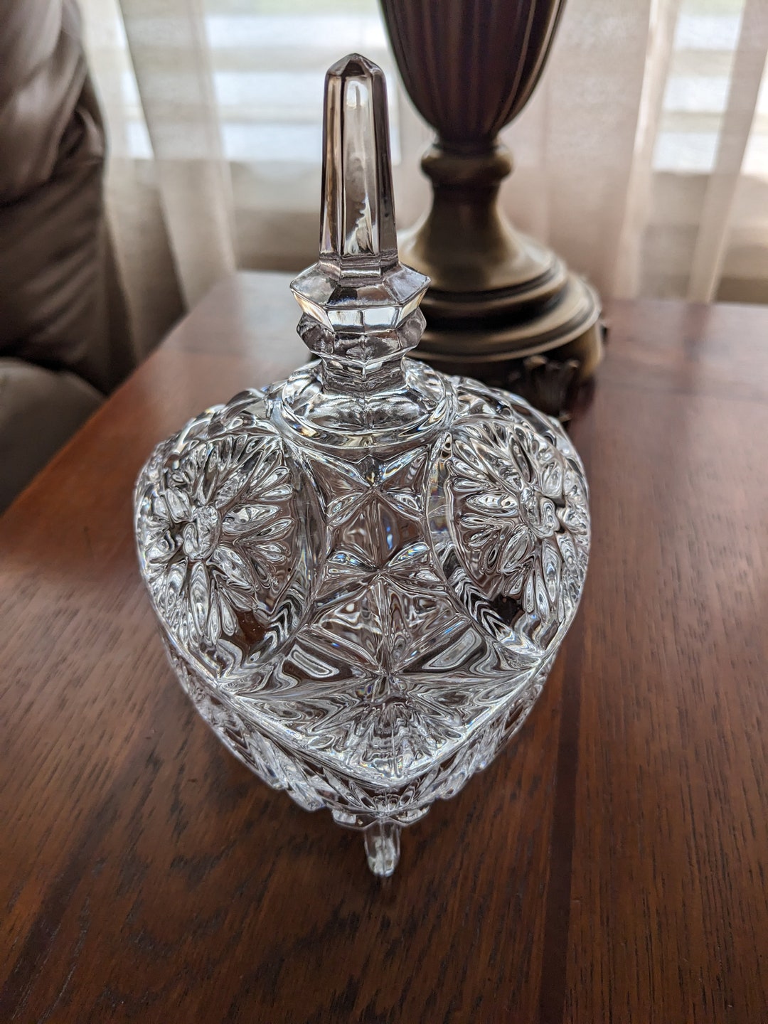 Vintage Lead Crystal Candy Dish: Footed Steeple Design, 1960s - Etsy