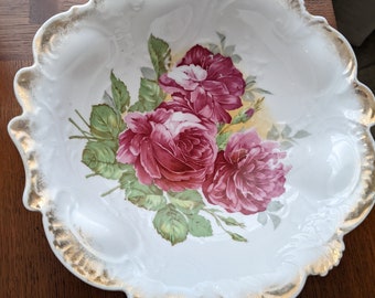 Cabbage Rose Bowl - Etsy