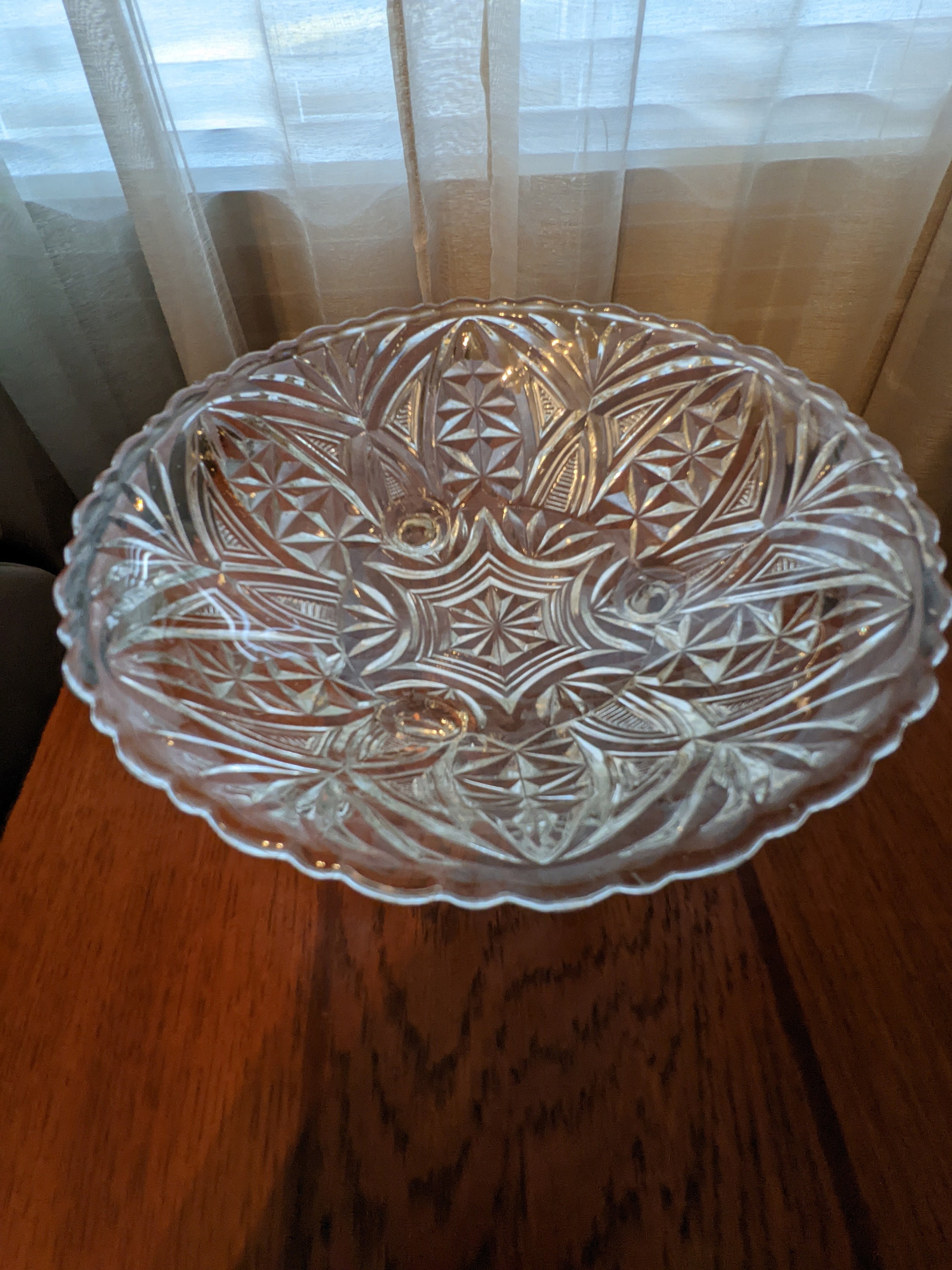 Anchor Hocking, Candy Dish, Vintage Glass, Glass Dish, Bars and Stars ...