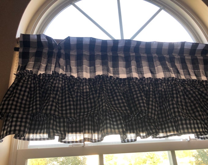 Buffalo Checks Valance With 2 Rows of Small Checks - Etsy