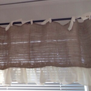 Burlap Valance With Ruffles - Etsy