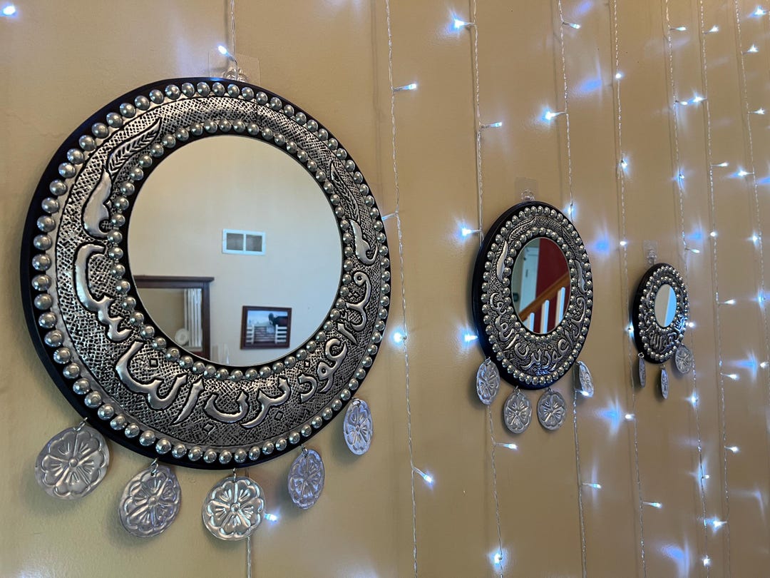 Islamic Mirror Wall Art Set, Moroccan Style, Ramadan Eid Gift - Etsy