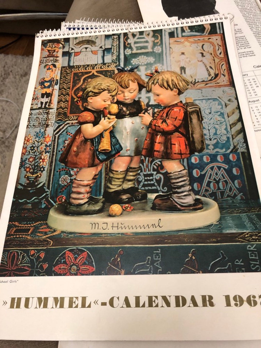 Original Vintage 1967 Hummel Calendar - Etsy