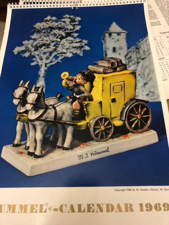 Original Hummel Vintage 1969 Calendar | Etsy