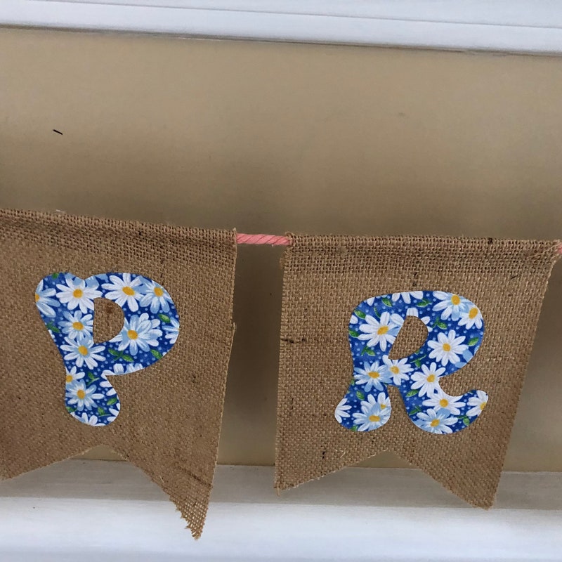 Spring Burlap Banner - Etsy