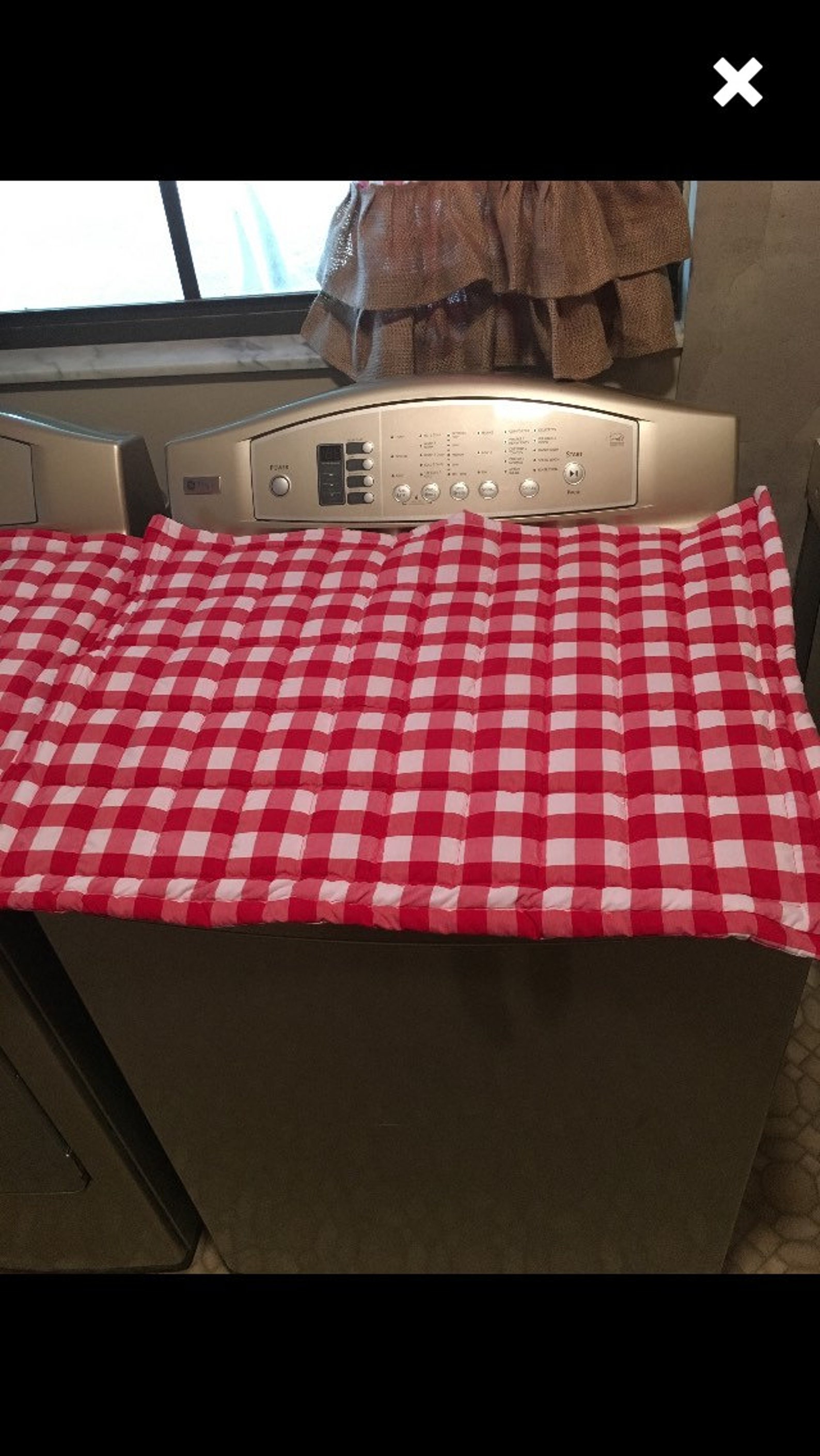 2 Quilted Washer and Drier Top Cover Laundry Room Decor Vintage Look ...