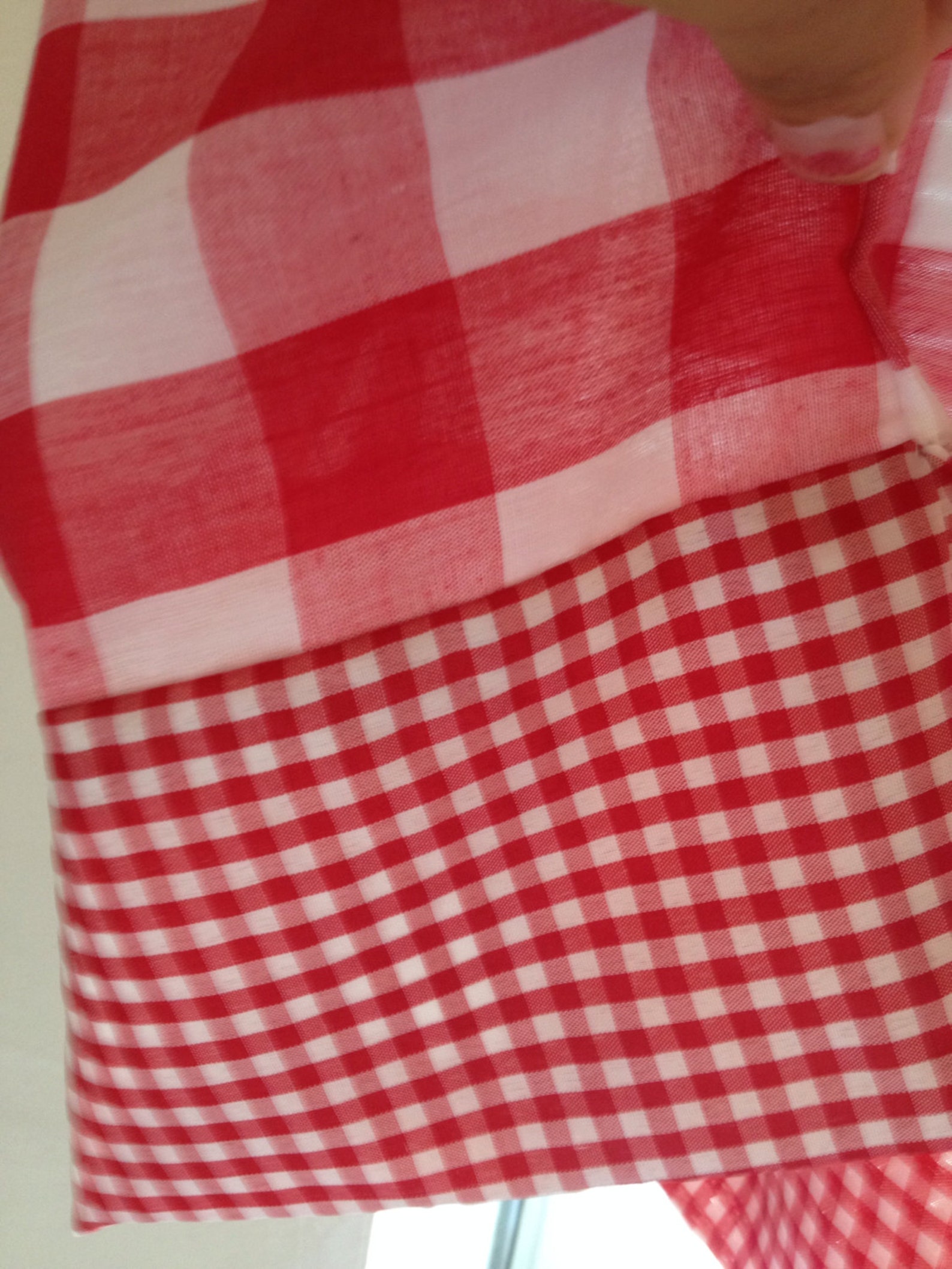Red Gingham Valance Kitchen Curtain Valance Window Treatment - Etsy