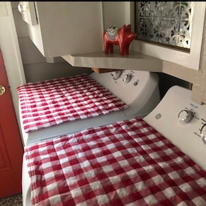 2 Quilted Washer and Drier Top Cover Laundry Room Decor Vintage Look ...