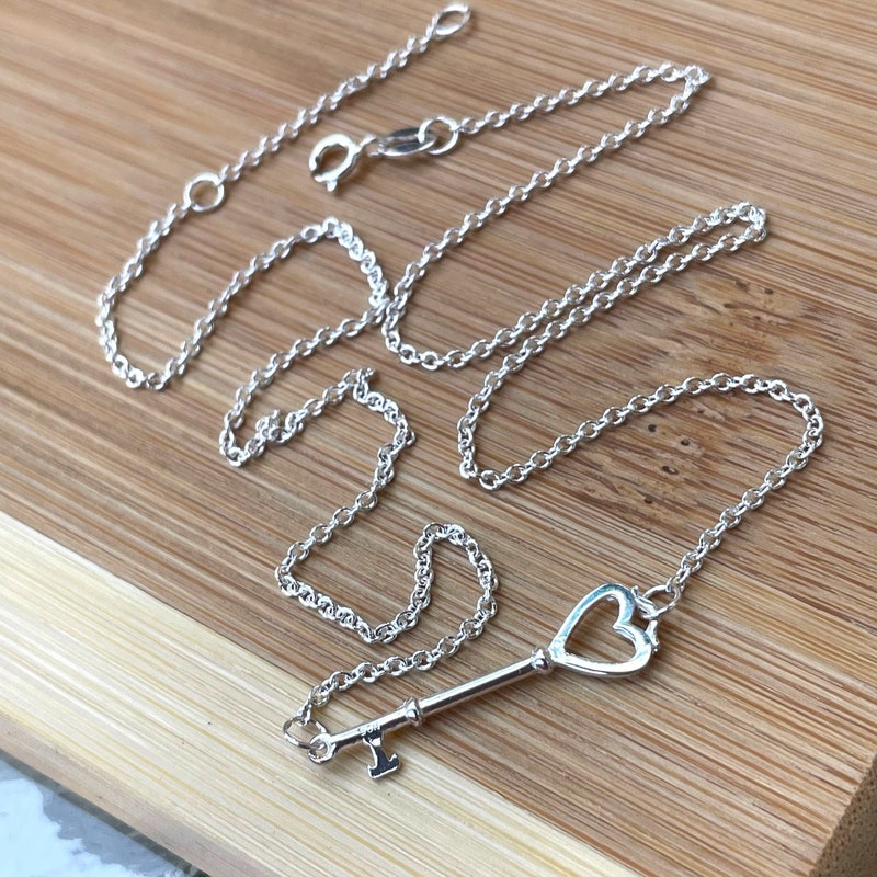 Heart Key Necklace - Etsy