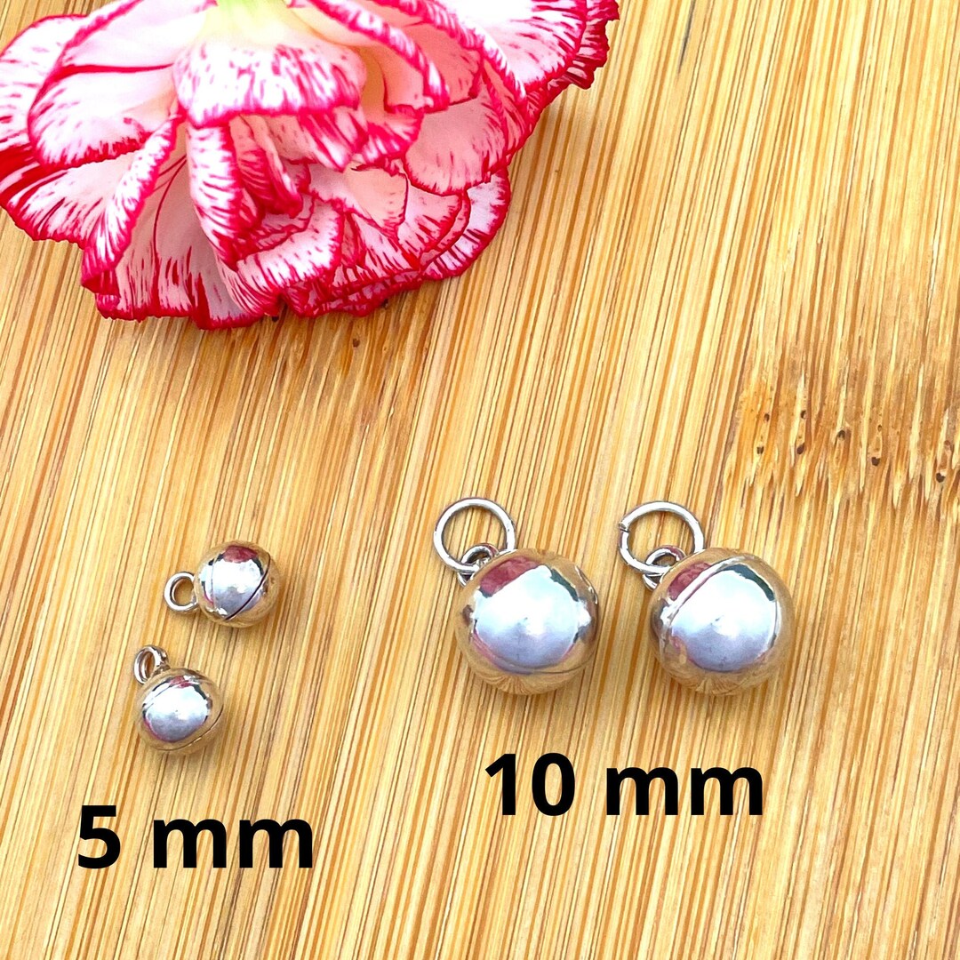 Sterling Silver Bell Charms, Jingle Bell Charm, Jewelry Making Supplies ...