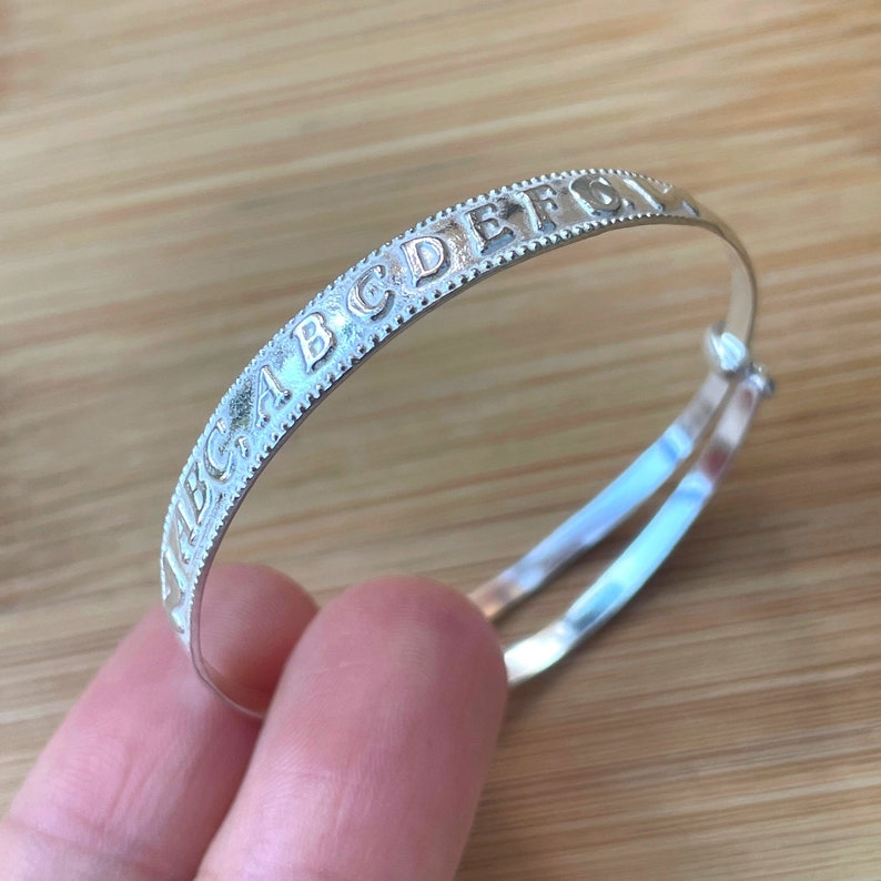 Sterling Silver Baby Bangle, Baby Bell Anklet, Adjustable Bracelet ...