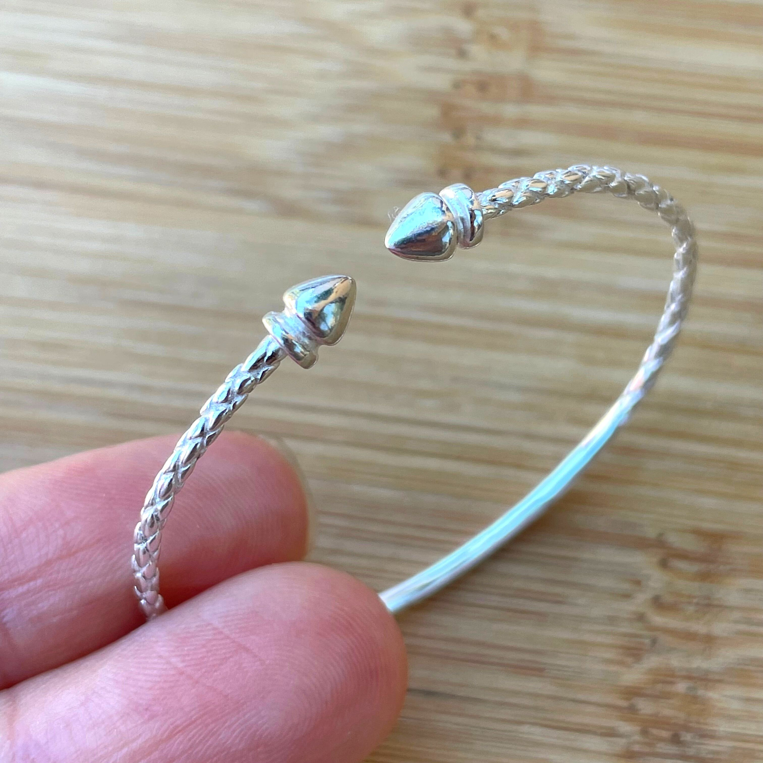 Sterling Silver West Indian Bangle Bracelet, West Indie Jewelry for ...