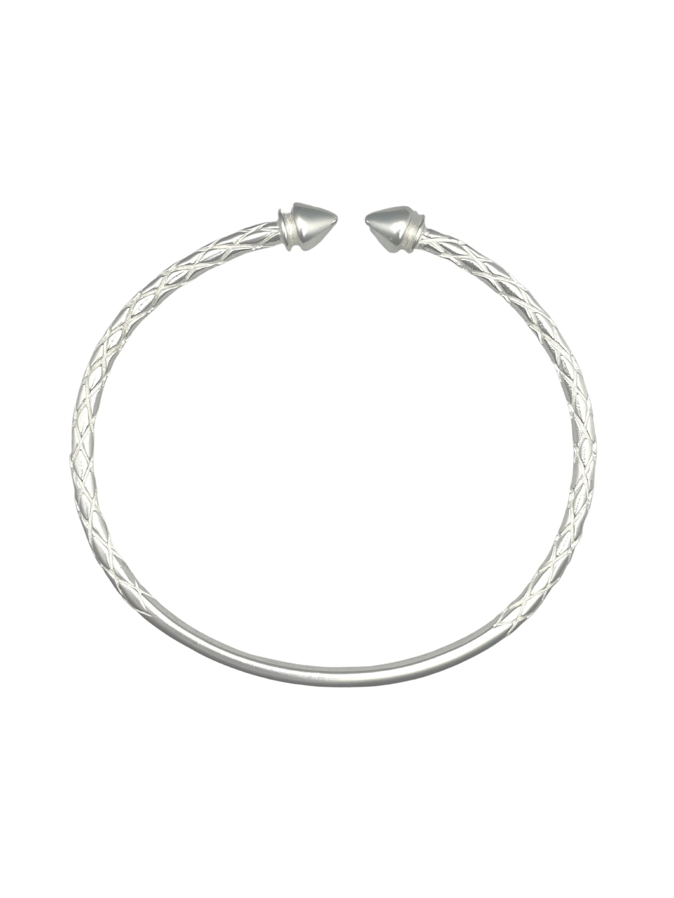 Sterling Silver West Indian Bangle Bracelet, West Indie Jewelry for ...