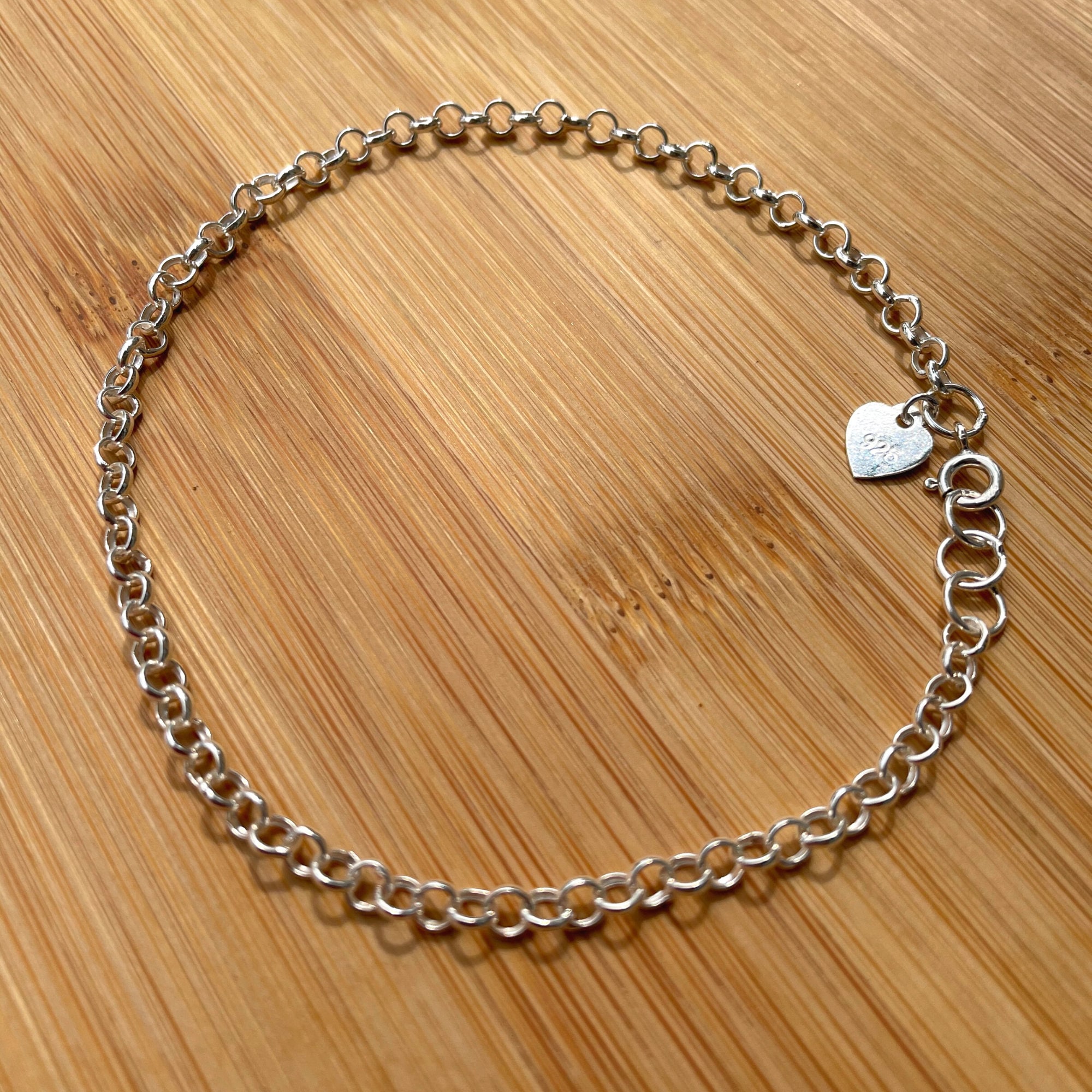 Sterling Silver Chain Anklet Anklet Bracelet for Women | Etsy