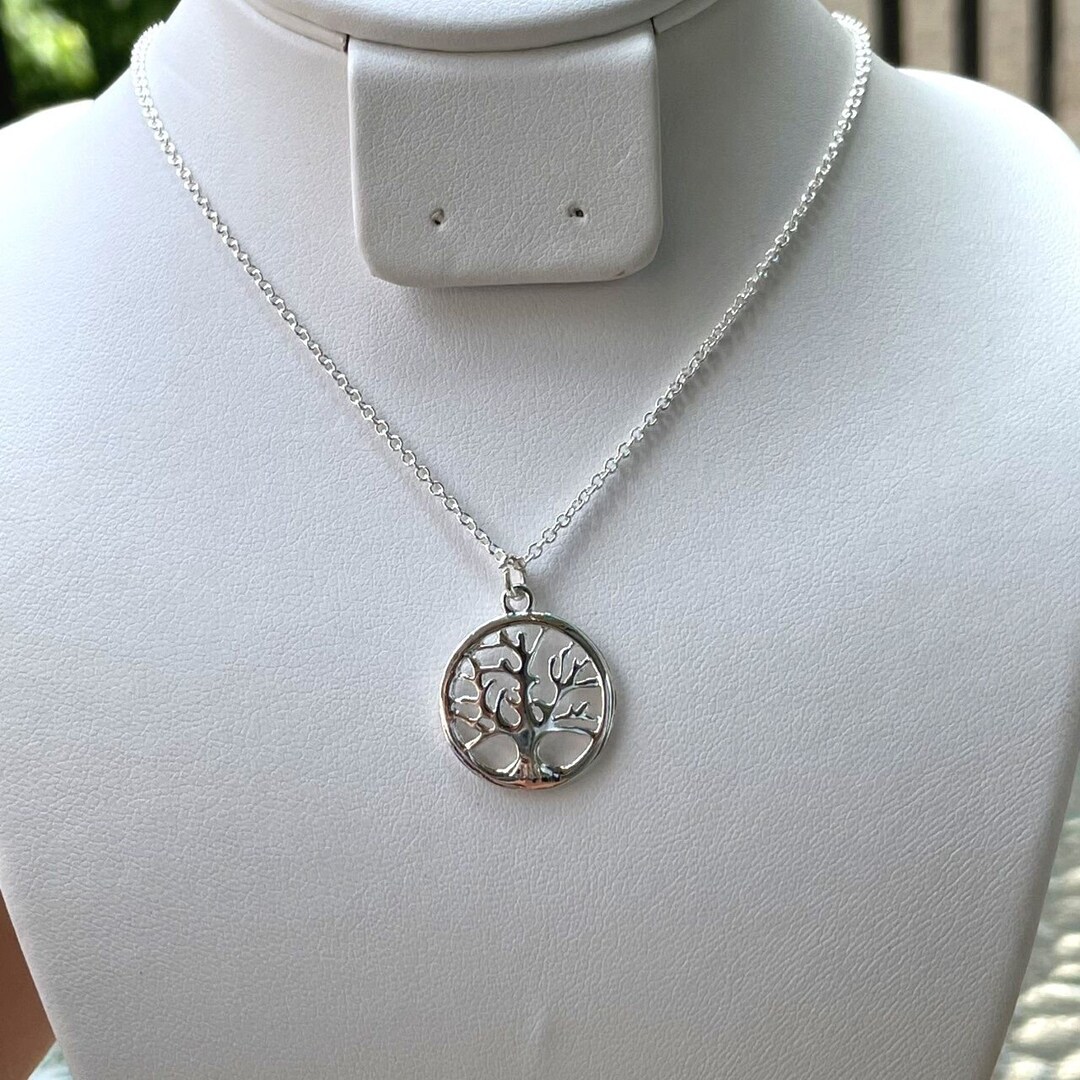 Tree of Life Necklace Sterling Silver, Family Tree Necklace for Mother ...