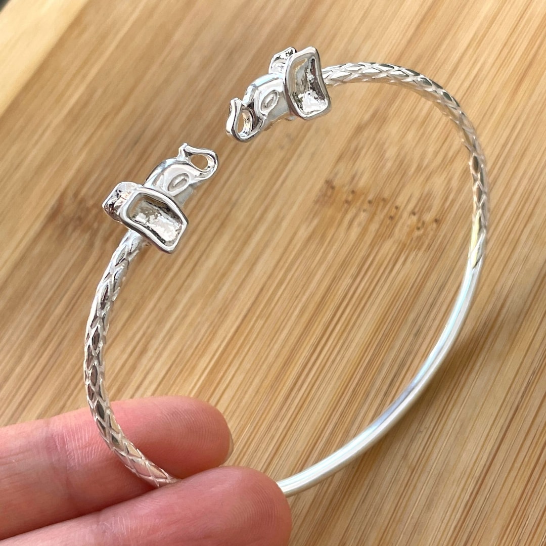 Sterling Silver West Indian Bangle Bracelet, Cuff Bracelet for Women ...