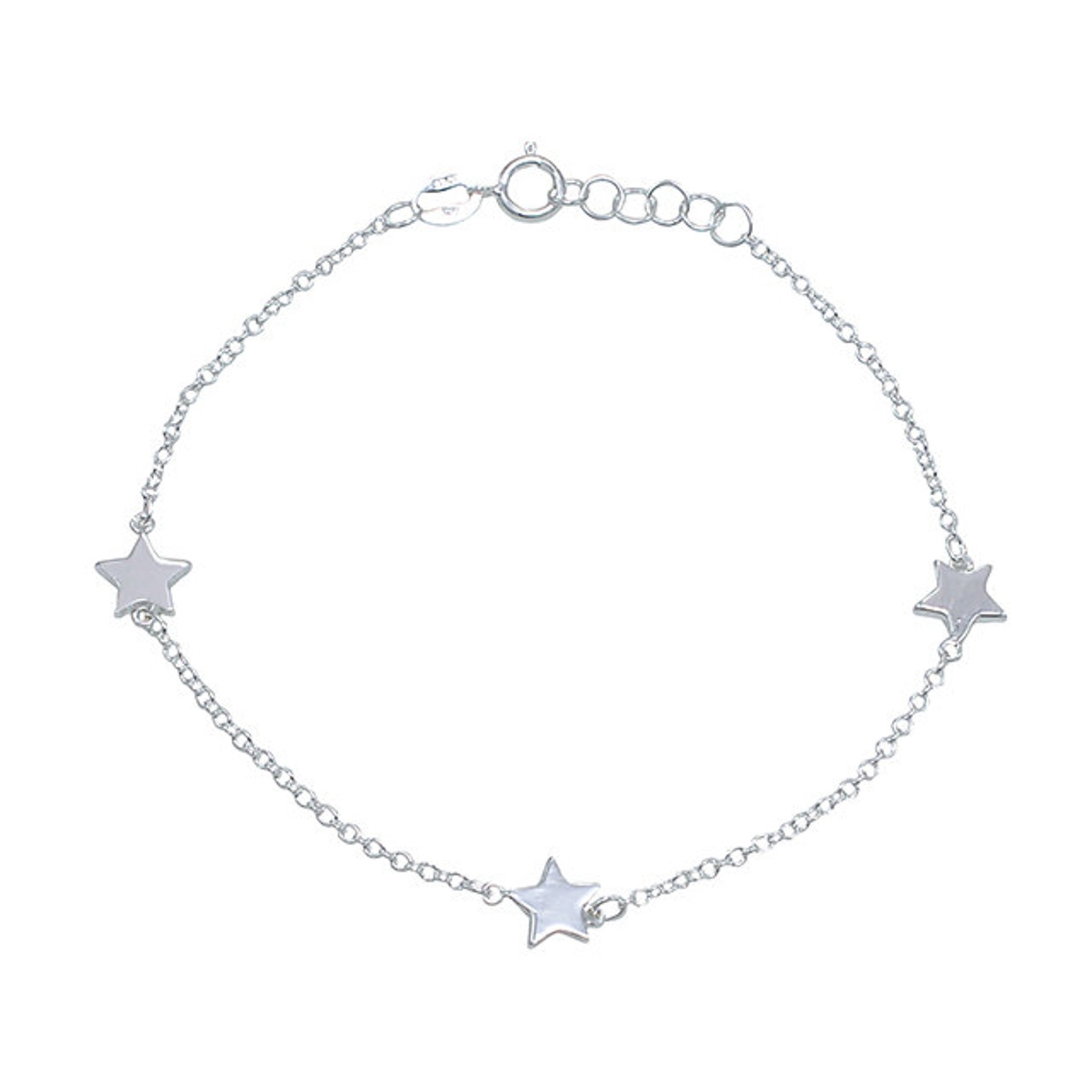 Silver Star Bracelet Sterling Silver Bracelet Women | Etsy