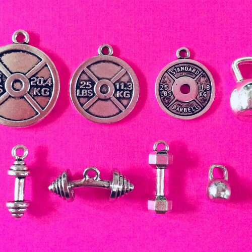 WEIGHT LIFTING CHARMS Bodybuilding Charms Fitness Charms - Etsy