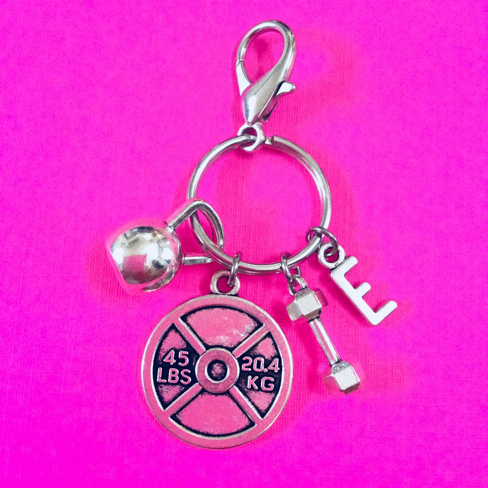 BODYBUILDING KEYCHAIN Weight Lifting Keychain Fitness | Etsy