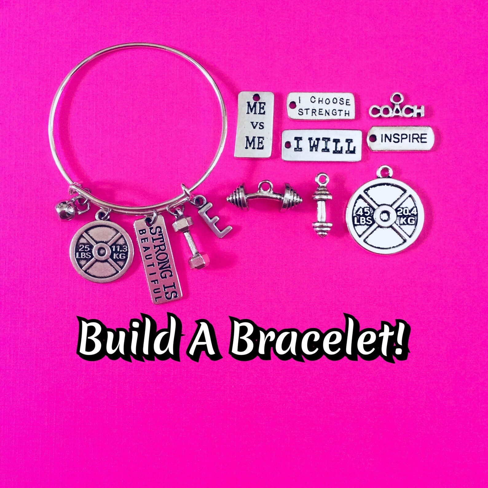 CUSTOM BODYBUILDING BRACELET, Weight Lifting Bracelet, Fitness Bracelet ...