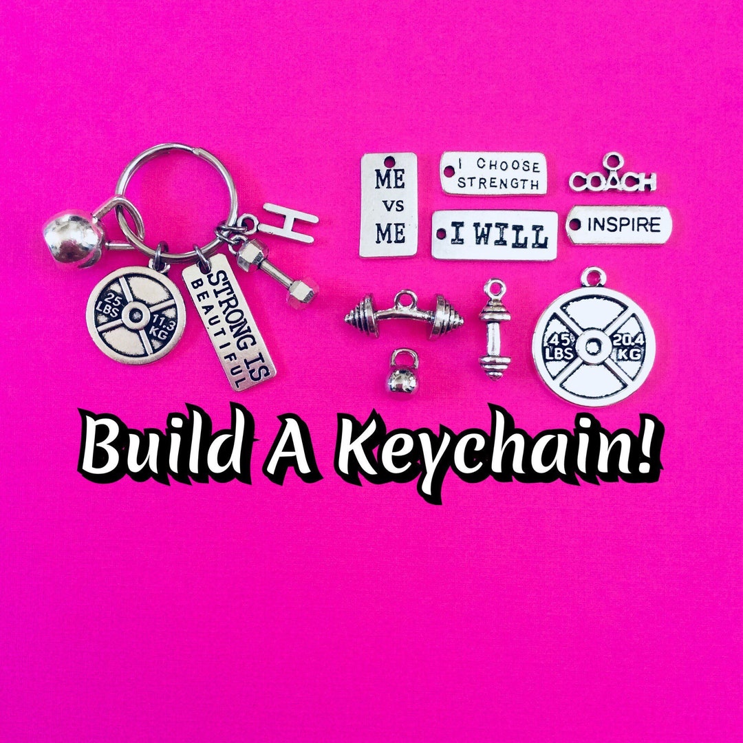CUSTOM BODYBUILDING KEYCHAIN, Gym Keychain, Personal Trainer Gift ...